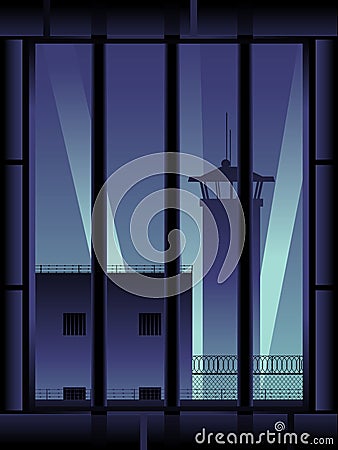Prison Background, Vertical Cartoon Vector | CartoonDealer.com #13222617