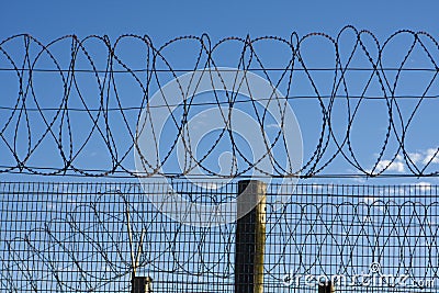 Prison Barbed Wire Stock Image - Image: 6594741
