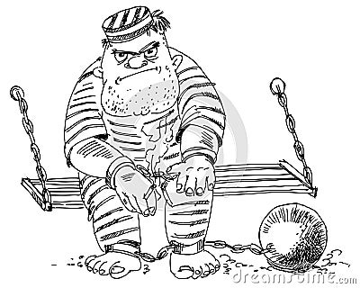 Prison Inmate Cartoon Vector | CartoonDealer.com #28095059