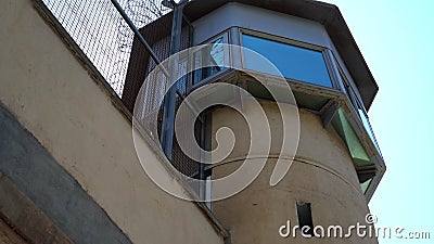 Prison Observation Tower, Bottom View. Watchtower Stock Video - Video ...
