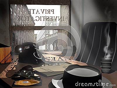 Private Investigator's Office Stock Images - Image: 21707004