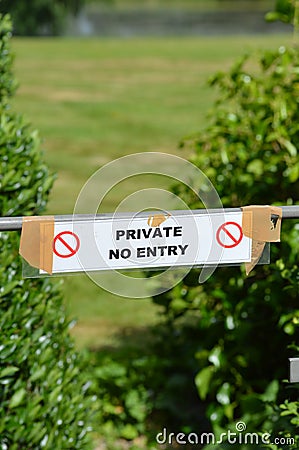 Private No Entry Sign. Stock Image | CartoonDealer.com #93697939