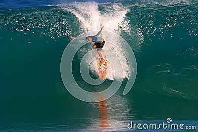 Pro Surfer, Ross Williams Surfing At Backdoor Editorial Image - Image ...