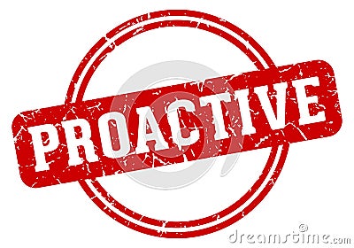 Proactive Stamp Cartoon Vector | CartoonDealer.com #347664137