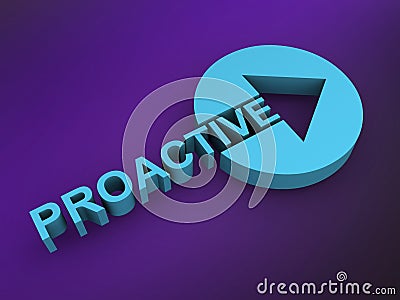 Proactive Word On Purple Stock Photography | CartoonDealer.com #284903972