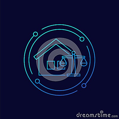 Probate Law Icon, Linear Design Vector Illustration | CartoonDealer.com ...