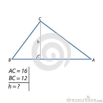 The Problem Of Finding The Height Of A Right Triangle By The ...