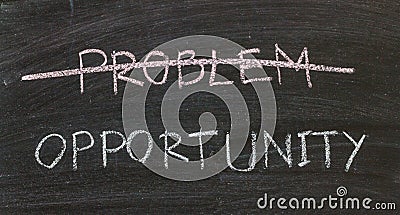 Problems Crossed Out And Opportunity Royalty Free Stock Image - Image ...