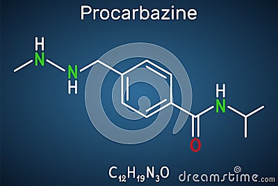 Procarbazine Chemotherapy Medication Molecule. Structural Chemical ...