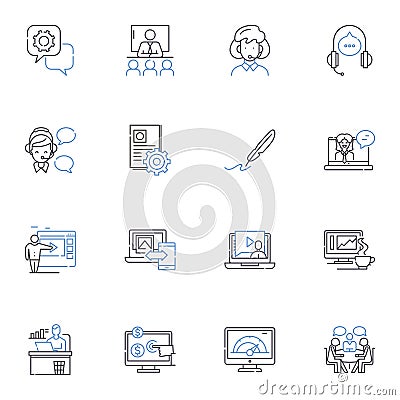 Procedure Method Line Icons Collection. Technique, System, Approach, Process, Methodology ...