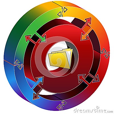Process Circle Diagram Cartoon Vector | CartoonDealer.com #15356135
