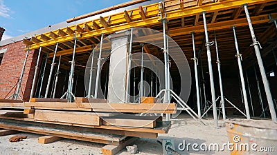 The Process of Creating a Floor. Formwork Flooring. Exterior of a ...