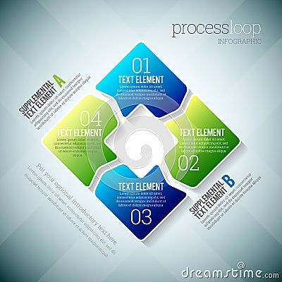 Process Loop Infographic Vector Illustration | CartoonDealer.com #43583478