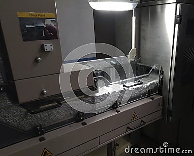 The Process Of Making Cigarettes In A Tobacco Factory. Automated ...