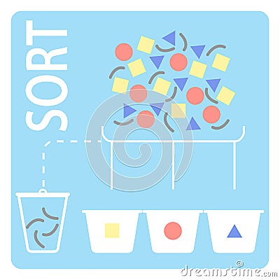 Process Of Sorting. Cartoon Vector | CartoonDealer.com #65008439