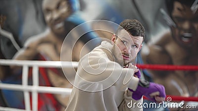 Process of Training a Male Boxer, Slow Motion Stock Footage - Video of ...