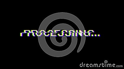 Processing Glitch Flicker Effect 4k Video or Footage with Text ...