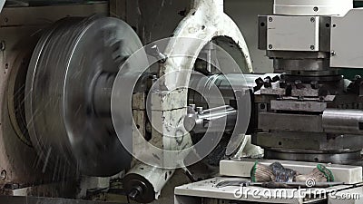 Processing of Metal on the Lathe Stock Video - Video of details ...