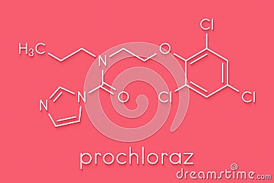 Prochloraz Fungicide Molecule. Skeletal Formula. Royalty-Free Stock ...