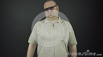 Professional Actor Performs Emotions of Disgust in Studio Stock Video ...