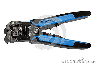 Professional Blue Wire Strippers Isolated On White Background. Tool For ...