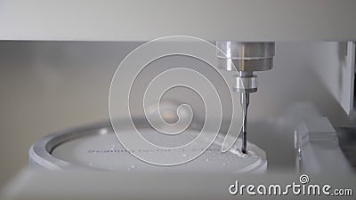 Professional CNC Dental Milling Machine Carving Out Shape of Artificial ...