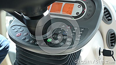 Professional Tractor Controlling Panel Inside View Stock Video - Video ...