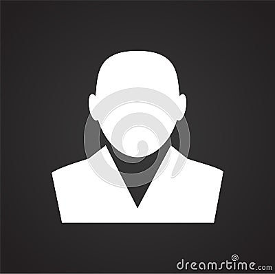Profile Icon On Black Background For Graphic And Web Design, Modern ...