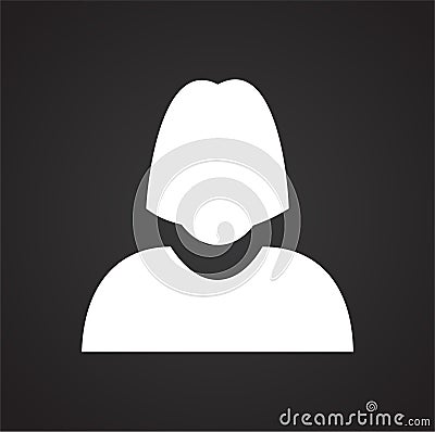 Profile Icon On Black Background For Graphic And Web Design, Modern ...
