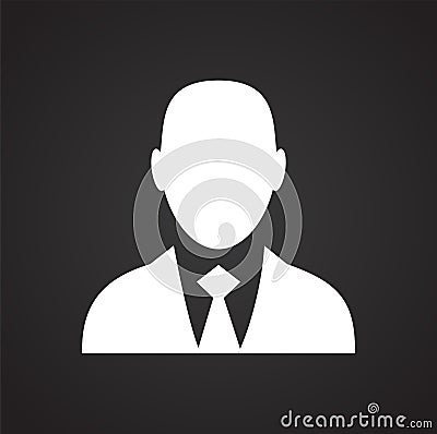 Profile Icon On Black Background For Graphic And Web Design, Modern ...