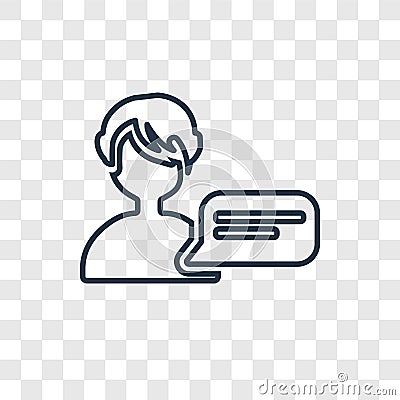 Profiling Concept Vector Linear Icon Isolated On Transparent Background ...