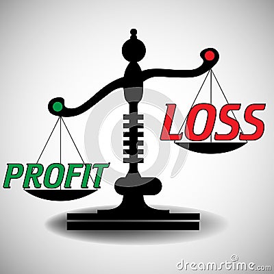 Profit And Loss Scale Stock Vector - Image: 45490159