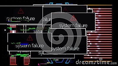 Program on the Computer Screen Interrupted by System Failure Message ...