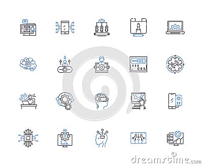 Programming Coding Outline Icons Collection. Coding, Programming, Scripting, Compiling ...