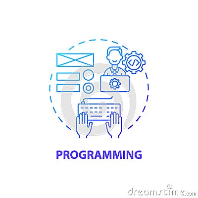 Programming Concept Icon Cartoon Vector | CartoonDealer.com #227800651