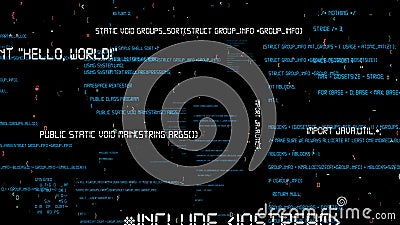 Programming Source Code Abstract Background Stock Footage - Video of ...