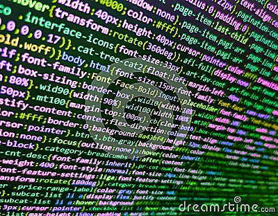 Programming Source Code Abstract Screen Of Software Developer. Tensorflow AI Concept. Lots Of ...