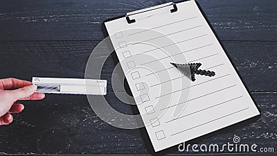 Progress Bar Placed Next To To Do List with Cursor Icon and Tick Boxes ...