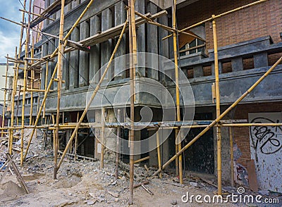 On Progress Build A Building With Scaffolding Photo Taken In Jakarta ...