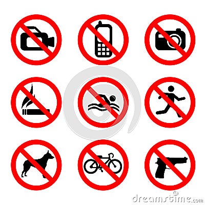 Prohibit Sign Vector Royalty Free Stock Photos - Image: 6145088