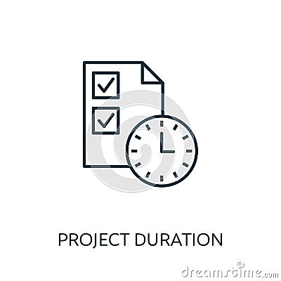 Project Duration Outline Icon. Thin Line Concept Element From Risk ...