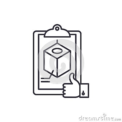 Project Recognition Line Icon Concept. Project Recognition Vector ...