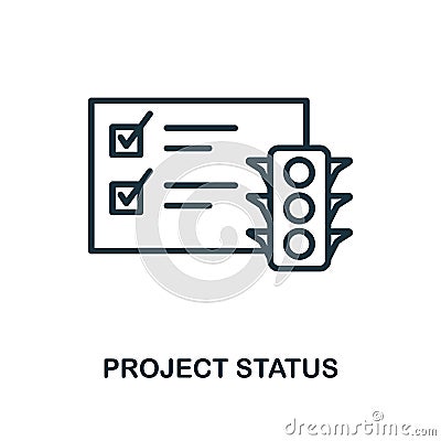 Project Status Icon Outline Style. Thin Line Creative Project Status ...