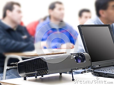 Projector And Laptop Stock Photos - Image: 3443303
