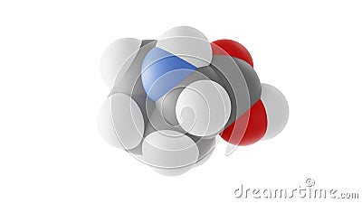 Proline Molecule, Proteinogenic Amino Acid, Molecular Structure ...