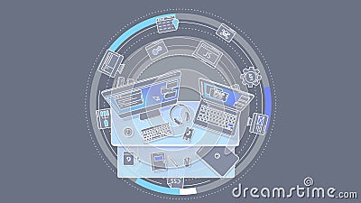 Promotional Web Development Animated Poster Stock Video - Video of ...