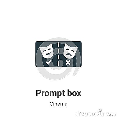 Prompt Box Vector Icon On White Background. Flat Vector Prompt Box Icon ...