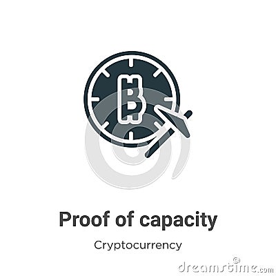 Proof Of Capacity Vector Icon On White Background. Flat Vector Proof Of ...