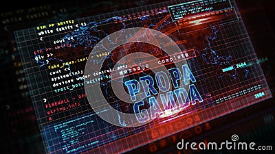 Propaganda Network on Display Screen Stock Video - Video of digital ...