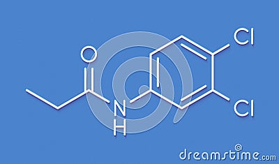 Propanil Herbicide Molecule. Skeletal Formula. Stock Image ...